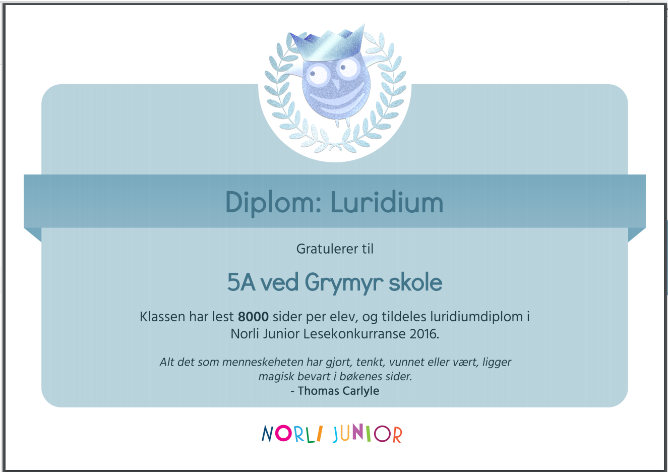 Norli Junior – Hjem